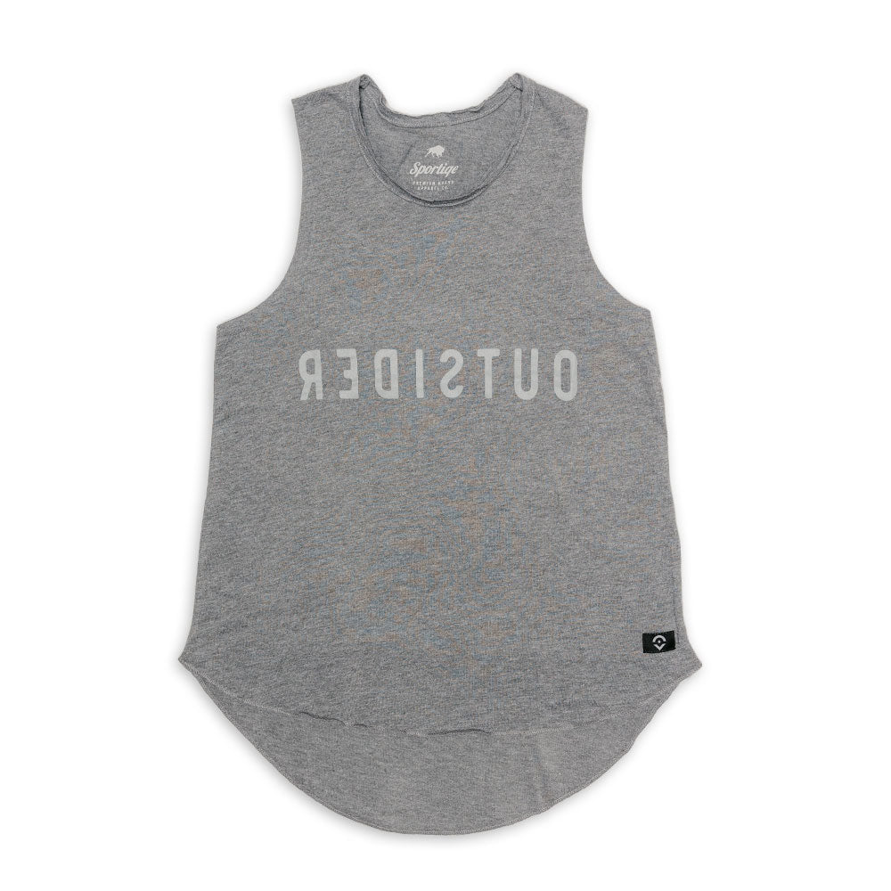 The Backwards Women's Tank Top | Outsider | Light Grey White